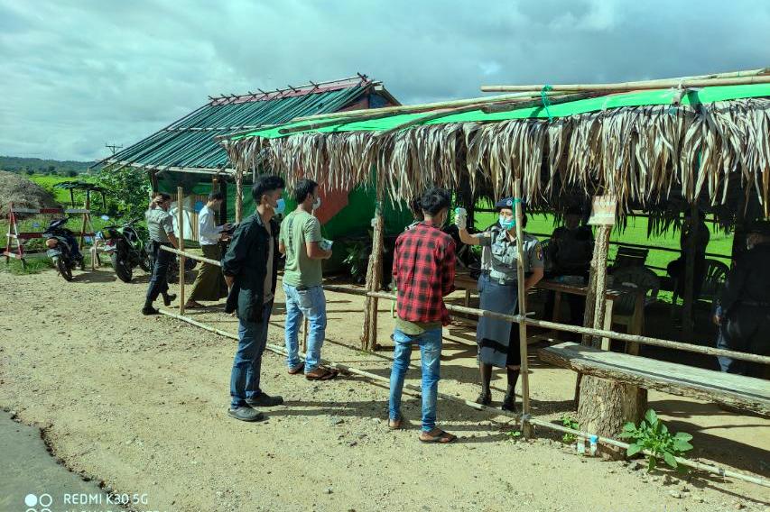 ထီးလင်းမြို့တွင် ကိုဗစ် ၁၉ရောဂါ ထိန်းချုပ် ကာကွယ် တားဆီးနိုင်ရေး မ