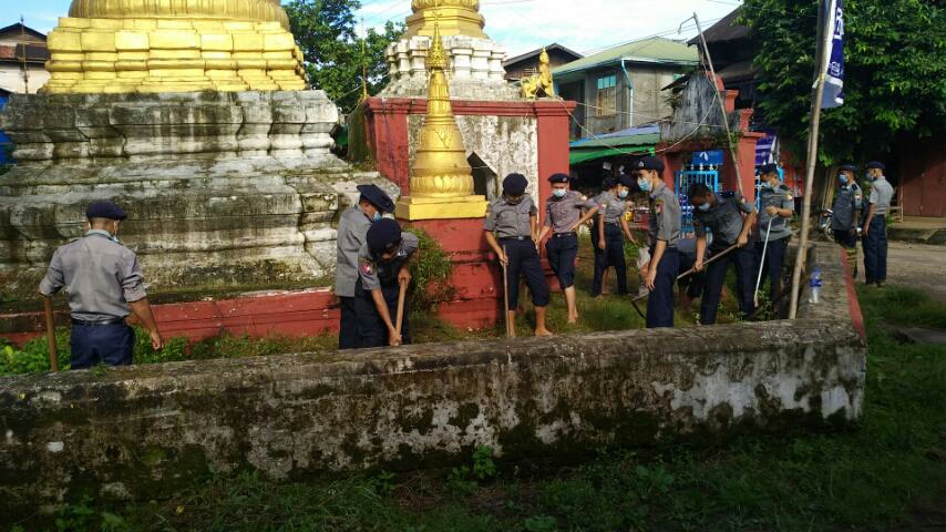 ကျောက်ကြီးမြို့နယ် ရဲတပ်ဖွဲ့ဝင်များမှ ၅၆ နှစ်မြောက် မြန်မာနိုင်ငံ ရဲတပ
