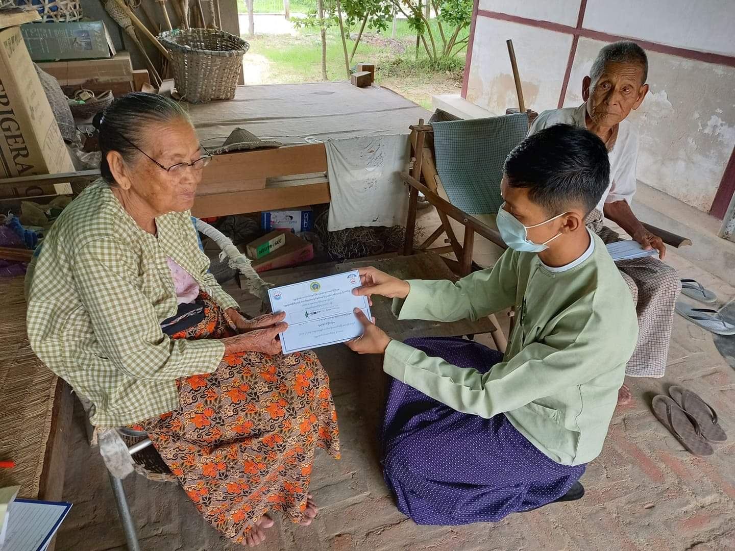 တန့်ဆည်မြို့နယ်အတွင်း အသက် ၈၅ နှစ်နှင့်အထက် သက်ကြီးဘိုးဘွားများအား လူမ