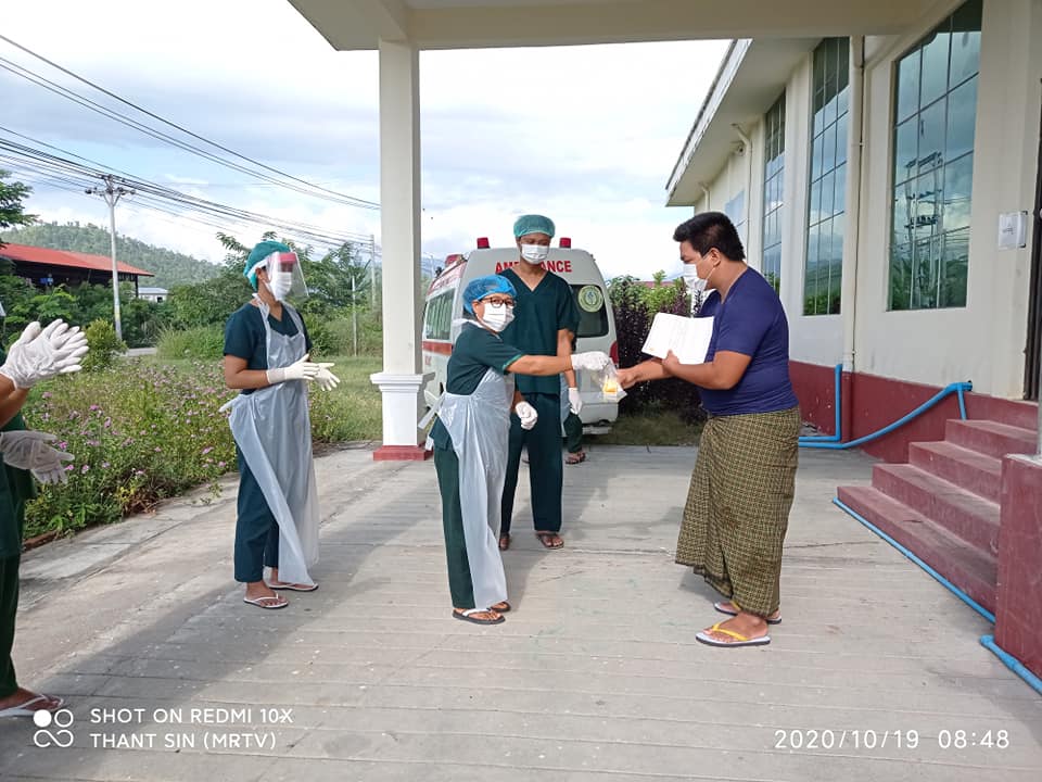ကလေးမြို့တွင် ကိုဗစ် ၁၉ ရောဂါ ကူးစက်ခံရသည့် အတည်ပြုလူနာ ၁ ဦးဆေးရုံဆင