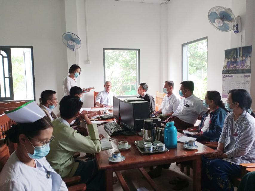 ထန်းတပင်မြို့နယ် မဲဆန္ဒရှင်စာရင်း စိစစ်ရေးလုပ်ငန်းညှိနှိုင်းအစည်းအဝေးပ