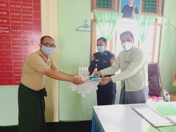 ပင်းတယမြို့၌ ကိုဗစ် ၁၉ ရောဂါ ကြိုတင်ကာကွယ်ရေးပစ္စည်းများ ပေးအပ်လှူဒါန်း