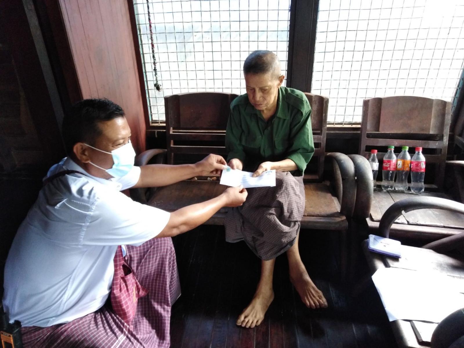လမိုင်းမြို့ရှိ အသက် ၈၅ နှစ်နှင့် အထက်သက်ကြီးဘိုးဘွားများအား လူမ