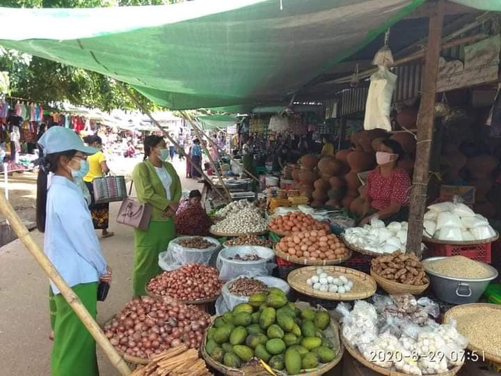 နတ်မောက်မြို့နယ် စည်ပင်သာယာရေး မြို့မဈေးကြီးအတွင်း ကိုဗစ် ၁၉