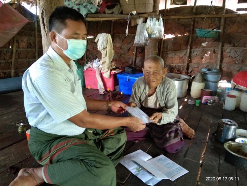 လှိုင်းဘွဲမြို့နယ် သာယာကုန်းကျေးရွာတွင် အသက် ၈၅ နှစ်အထက် သက်ကြီးဘိုးဘ