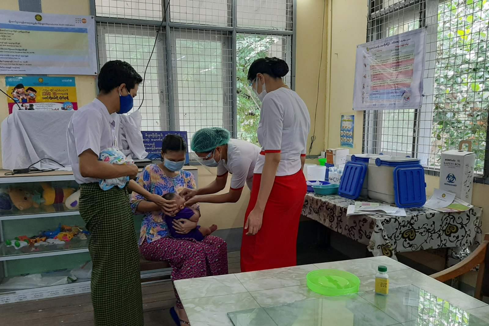 ဒဂုံမြို့နယ် ပြည်သူ့ကျန်းမာရေးဦးစီးဌာနမှ မွေးကင်းစမှအသက် ၁ နှစ်ခွဲထိ