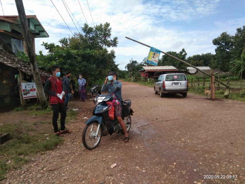 လှိုင်းဘွဲမြို့နယ် ကျေးရွာများတွင် ကိုဗစ် ၁၉ ရောဂါ ကာကွယ်ထိန်းချုပ