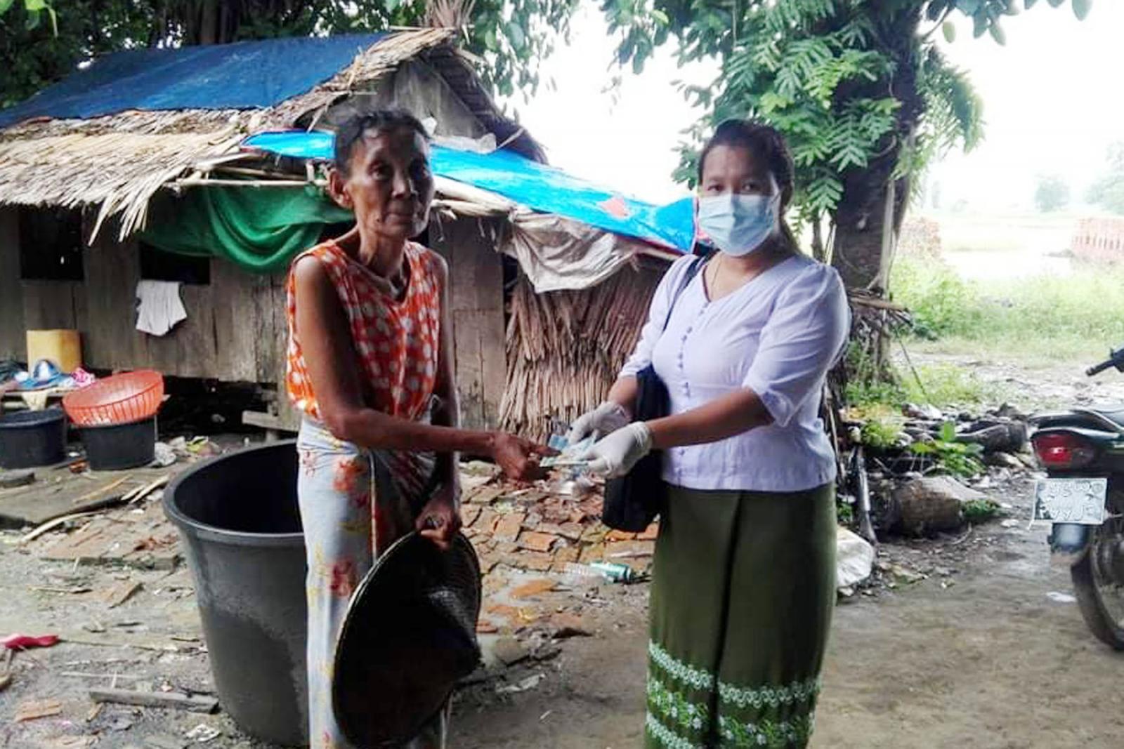 မွန်ပြည်နယ် လမိုင်းမြို့တွင် ကိုဗစ် ၁၉ ကာလအတွင်း ပုံမှန်ဝင်ငွေမရှိသော