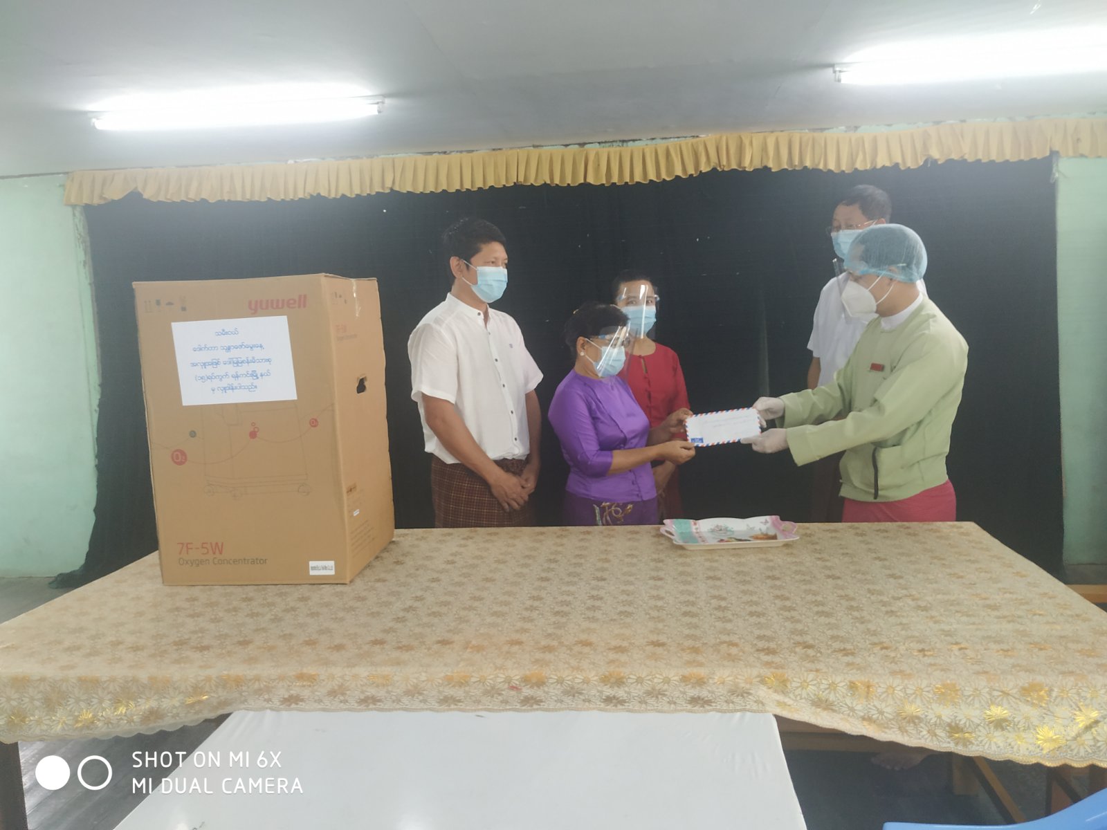 ရန်ကင်းမြို့နယ် ကိုဗစ် ၁၉ ကော်မတီသို့အလှူငွေများနှင့်အသက်ရှူစက် ၁