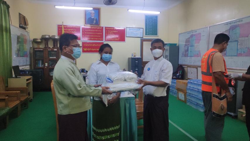အောင်မြေသာစံမြို့နယ်အတွင်းရှိ လူမှုရေးအသင်းအဖွဲ့ ၅ ဖွဲ့အား Ppe ဝတ