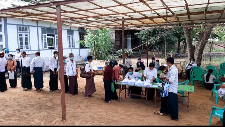 အရာ တော်မြို့နယ်တွင် မဲရုံသုံးပစ္စည်းများနှင့်ကိုဗစ် ၁၉ ရောဂါ ကာကွယ