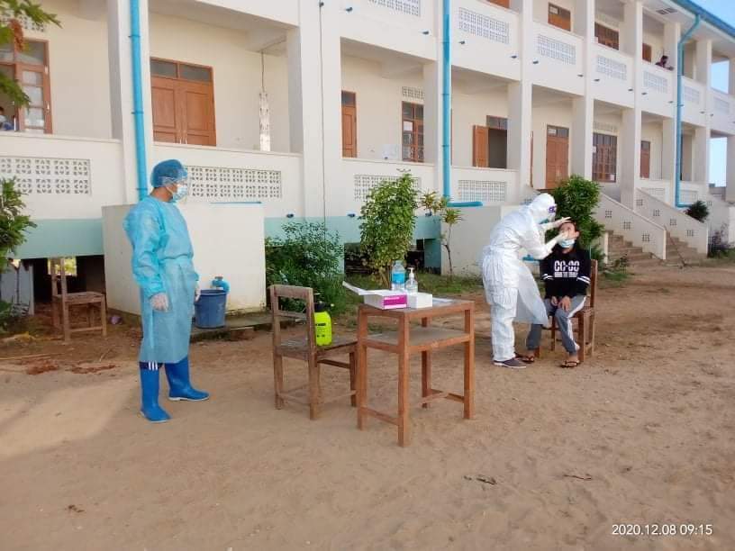 ငွေဆောင်မြို့၌ Quarantine ဝင်ရောက်နေသူများနှင့် volunteer များကို RDT ...