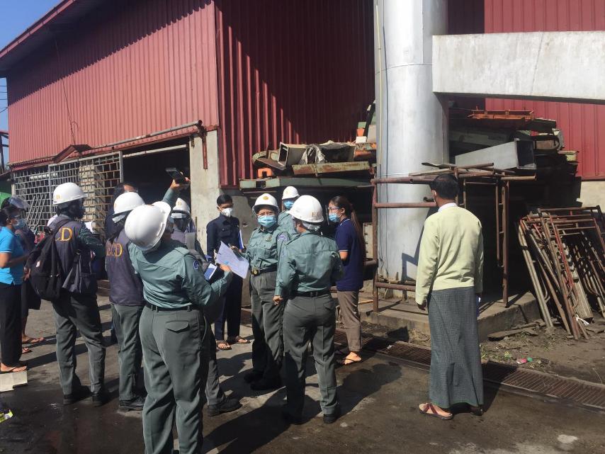 ဒဂုံမြို့သစ် ဆိပ်ကမ်း မြို့နယ်၊ စက်မှုဇုန်အတွင်းရှိ စက်ရုံ ၁၂ ရုံအား က