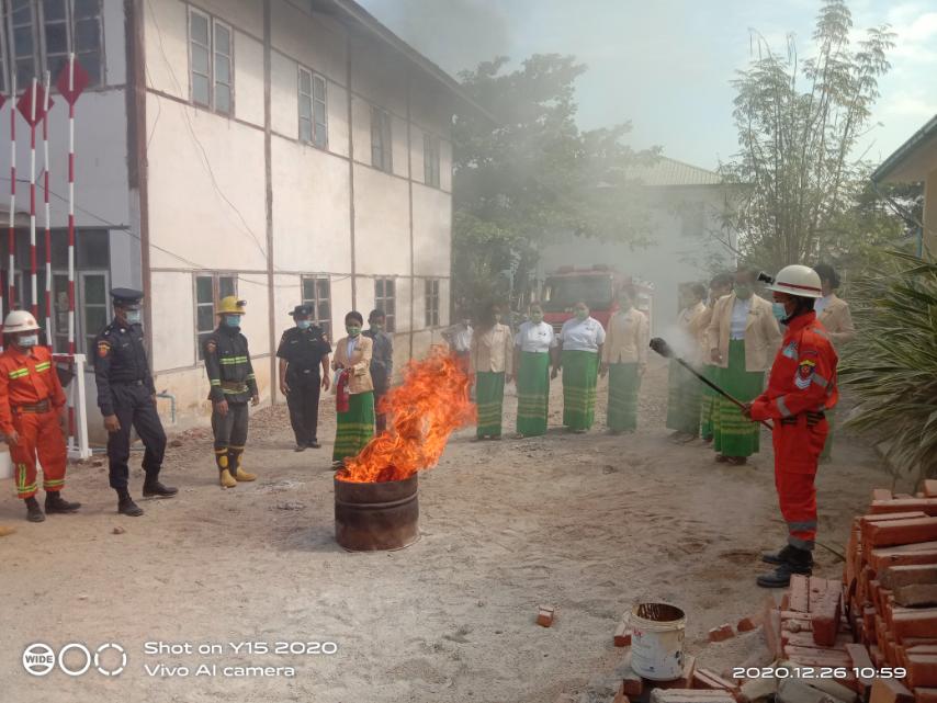 မီးဘေးအန္တရာယ် ကြိုတင်ကာကွယ်ရေး မီးဘေးသရုပ်ပြ အခမ်းအနားကျင်းပ | Information and Public Relations ...