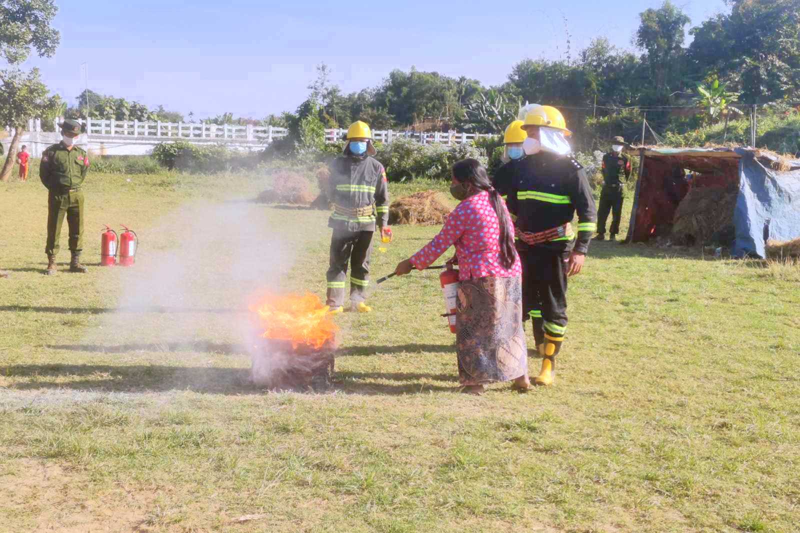 မိုင်းယောင်း၌ မီးဘေးအန္တရာယ်ကြိုတင်ကာကွယ်ရေး ဇာတ်တိုက်လေ့ကျင့