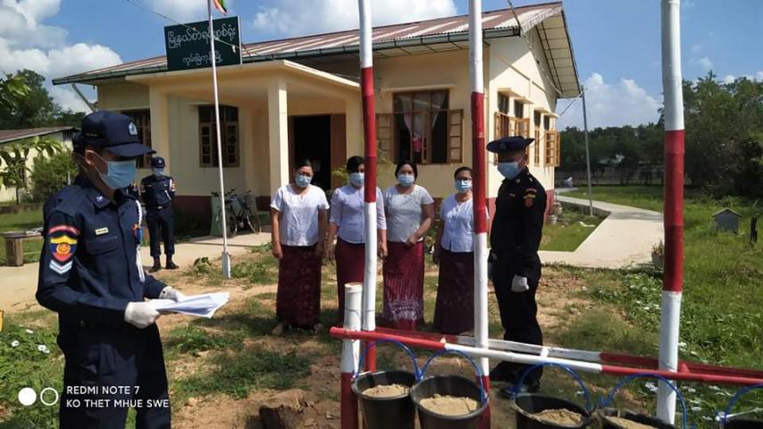 ကွမ်းခြံကုန်းမြို့နယ် မီးသတ်ဦးစီးဌာနမှ မီးဘေးလုံခြုံရေးအတွက် ဌာနဆိုင