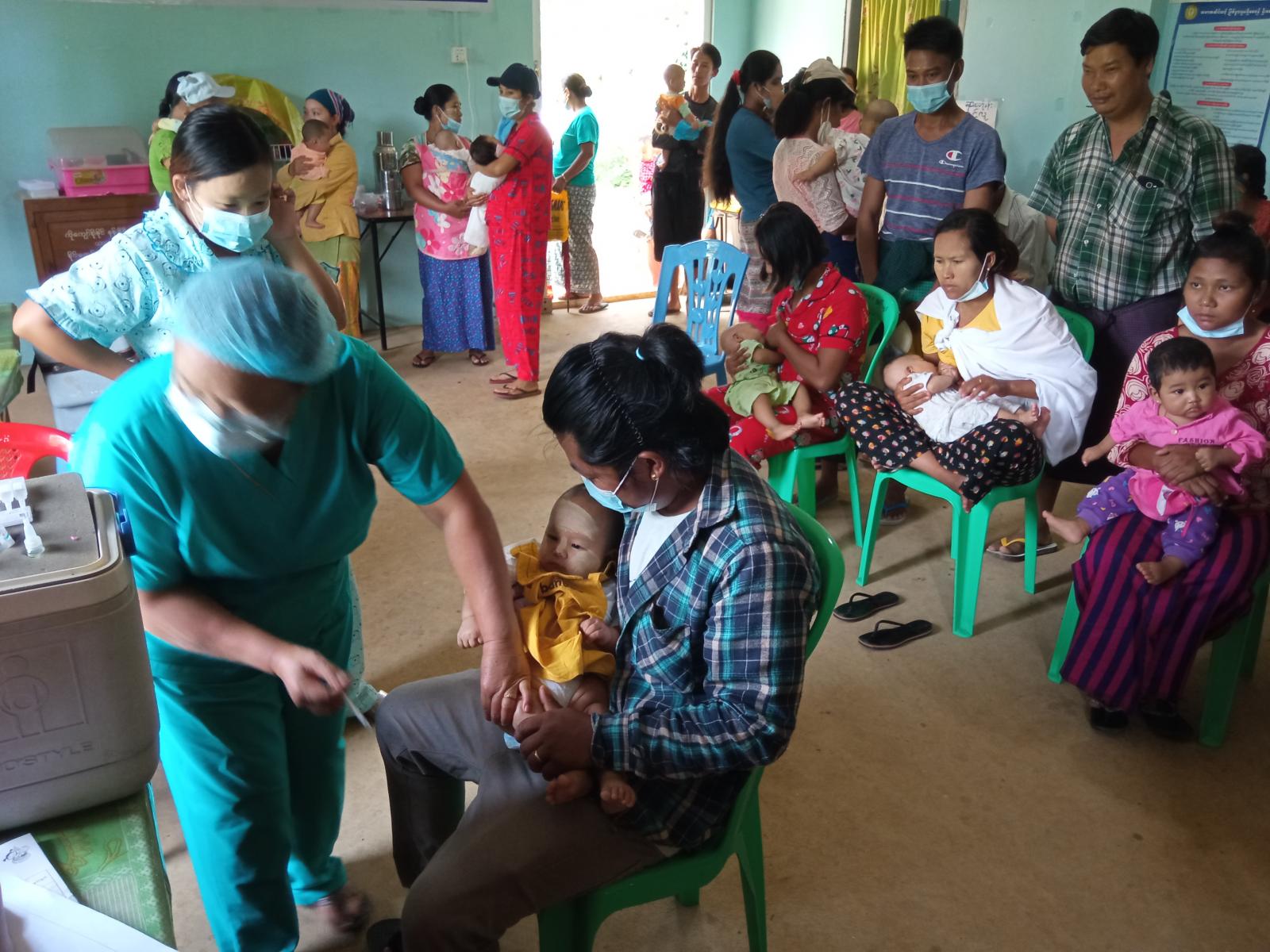 နောင်ချိုမြို့၌ အသက်တစ်နှစ်ခွဲအောက် ကလေးများအား လစဉ်ပုံမှန်ကာကွယ
