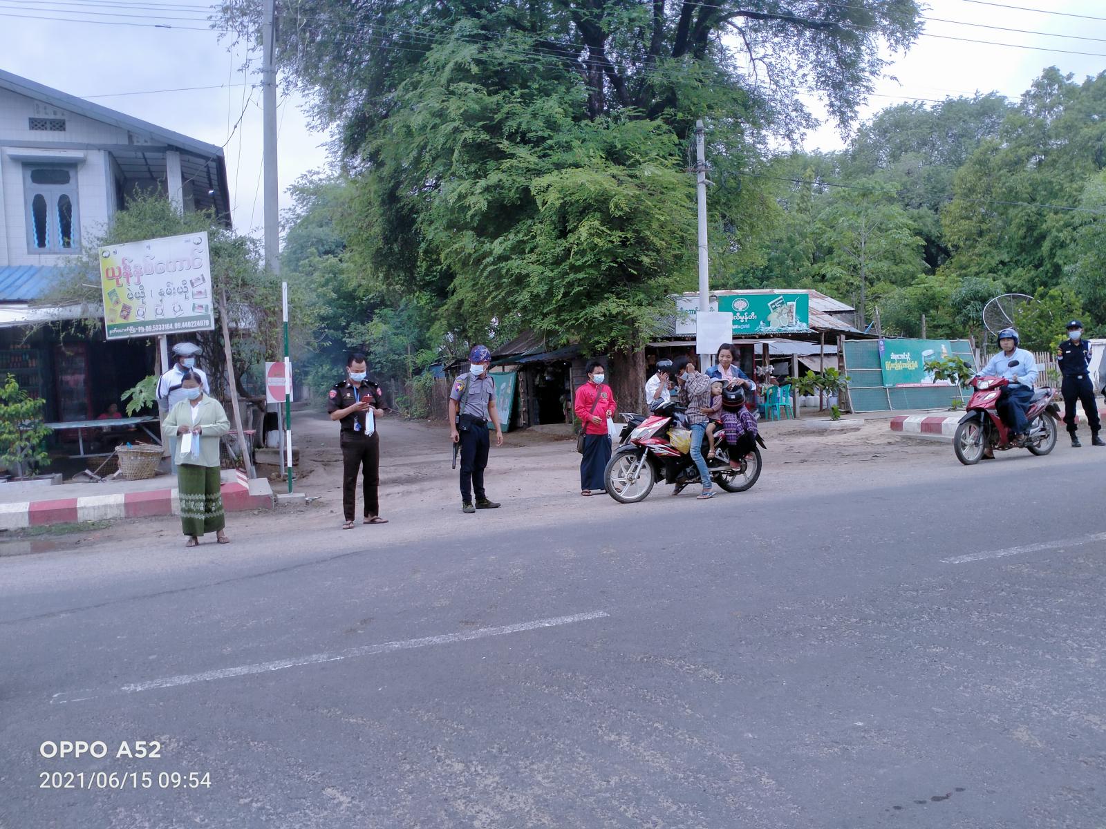နတ်မောက်မြို့နယ်တွင် နှာခေါင်းစည်း Mask များ တပ်ဆင်သွားလာသည့် အလေ့အထမ