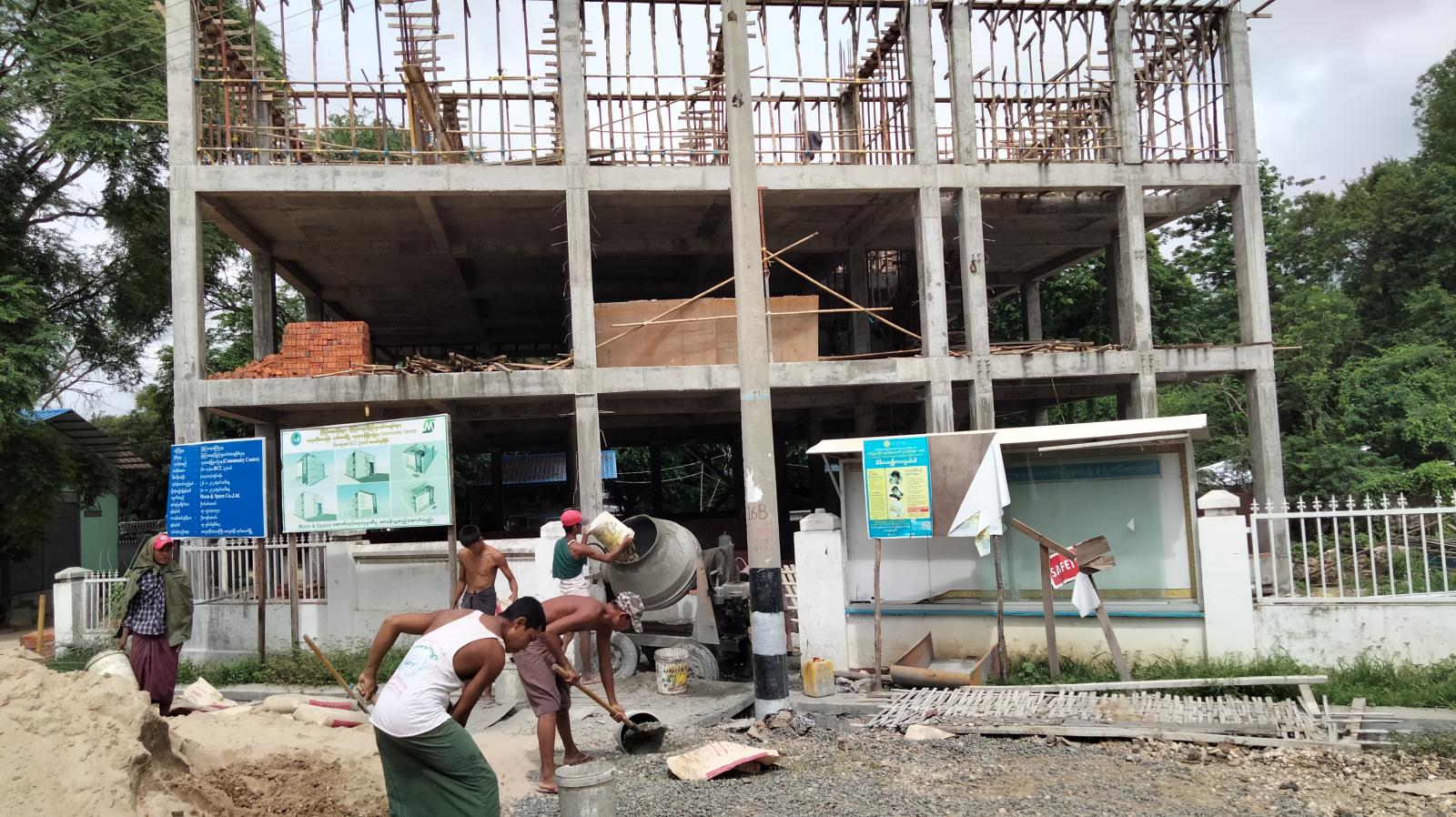 နတ်မောက်မြို့ လူထုအခြေပြုဗဟိုဌာန Community Centre Rcc ၃ ထပ် တည်ဆောက်မ