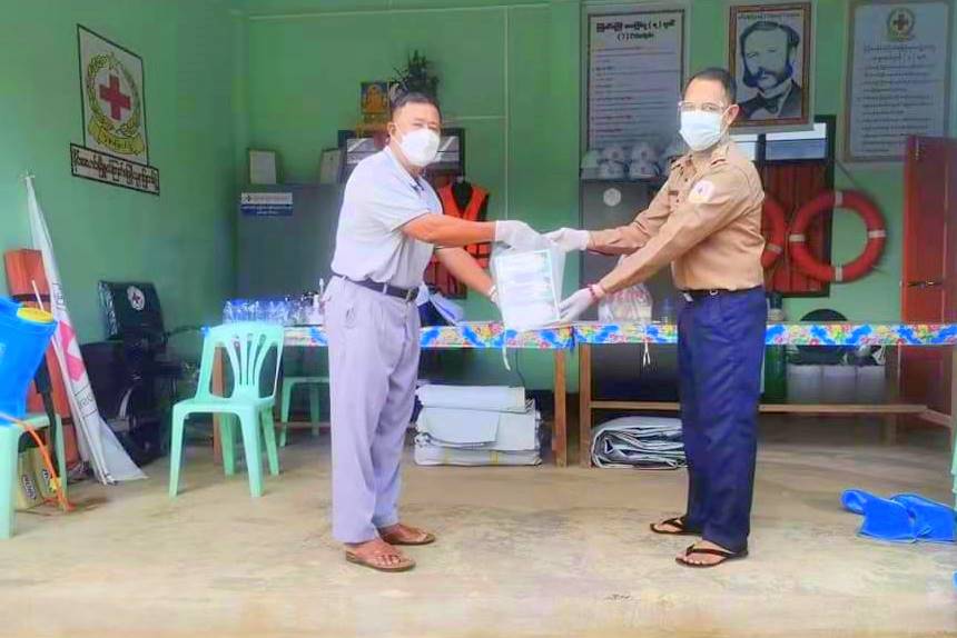 မိုင်းယောင်းမြို့၌ ကိုဗစ် ၁၉ ရောဂါ ကာကွယ်ရေး အလှူငွေနှင့် အထောက်အကူပြု