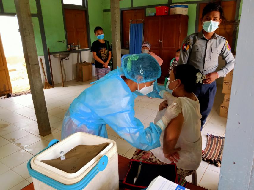 လိပ်သိုဒေသအတွင်းရှိ ကိုဗစ် ၁၉ ရောဂါကာကွယ်ဆေး မထိုးရသေးသည့် ပြည်သူမ