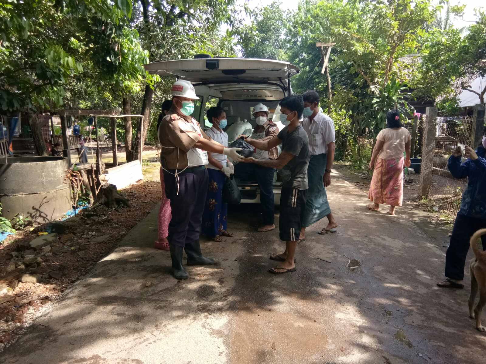 သံဖြူဇရပ်မြို့နယ်တွင် ကိုဗစ် ၁၉ကာလအတွင်း ကြက်ခြေနီသူနာပြု တပ်ဖွဲ့မှ ပြည