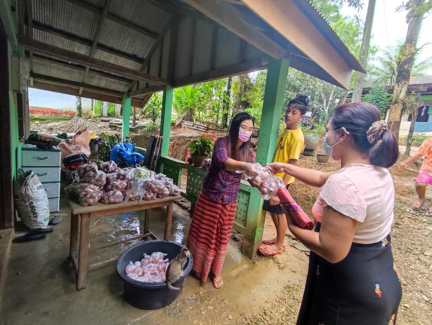 ခမောက်ကြီးမြို့တွင် ကိုဗစ် ၁၉ ကာလအတွင်း ပြည်သူမှပြည်သူသို့ အခ