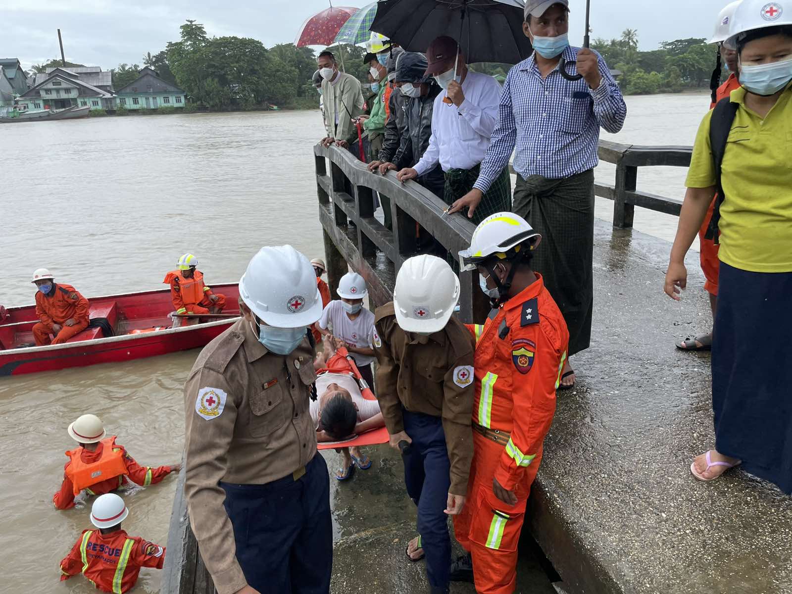 ဝါးခယ်မမြို့နယ်တွင် ရေဘေးအန္တရာယ်ဆိုင်ရာရေပြင် ရှာဖွေကယ်ဆယ်ရေးလုပ်ငန်းမ