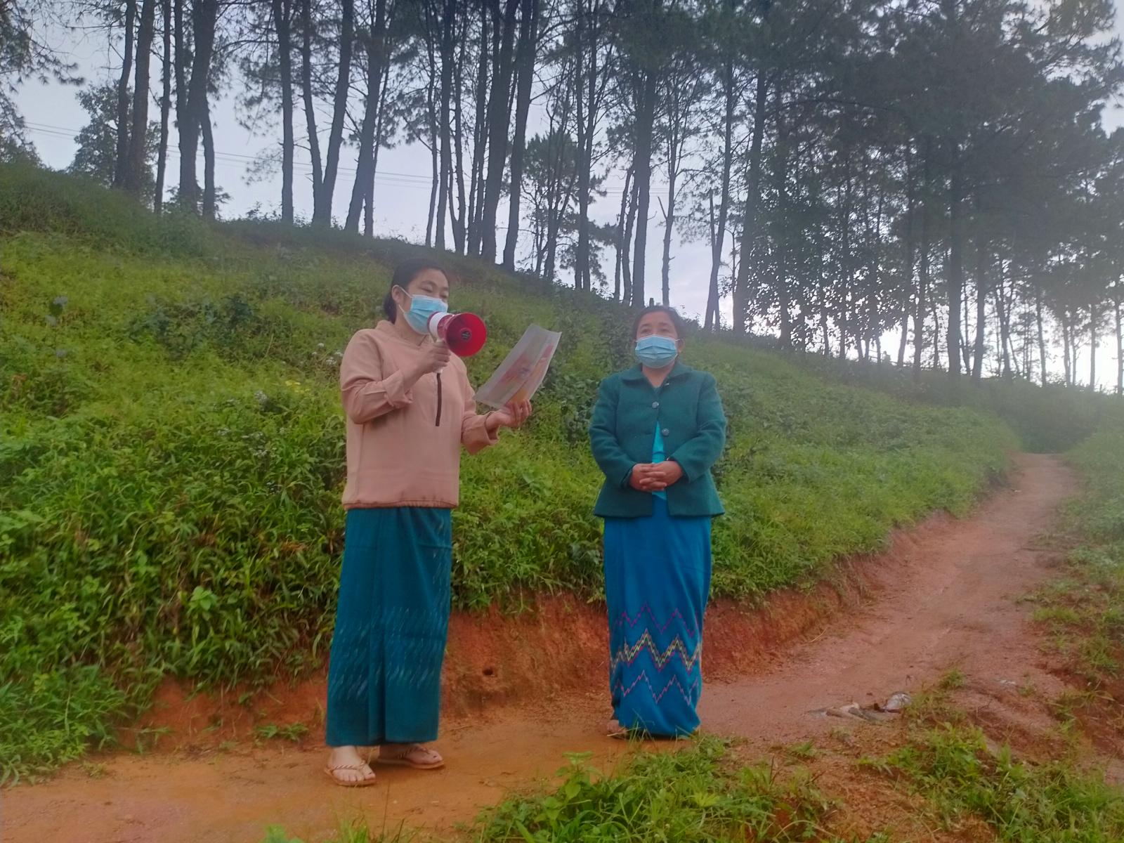 သံတောင်ကြီးမြို့နယ်တွင် ကိုဗစ် ၁၉ ရောဂါ ကာကွယ်ထိန်းချုပ်နိုင်ရန်အတွက် မ