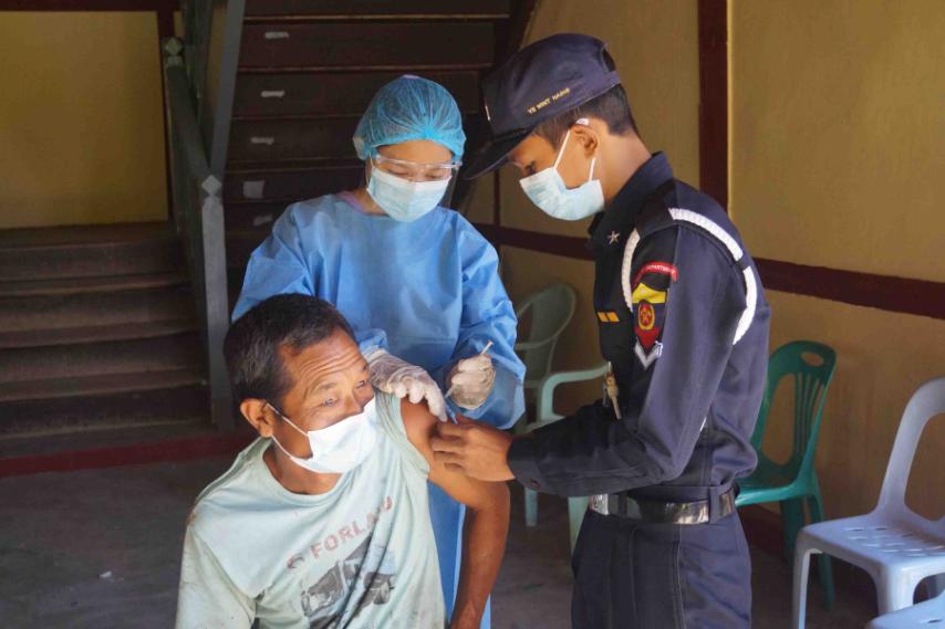 ငါန်းဇွန်မြို့နယ်တွင် ကိုဗစ် ၁၉ရောဂါကာကွယ်ဆေး ဒုတိယအသုတ် ဒုတိယအကြိမ် ဆက