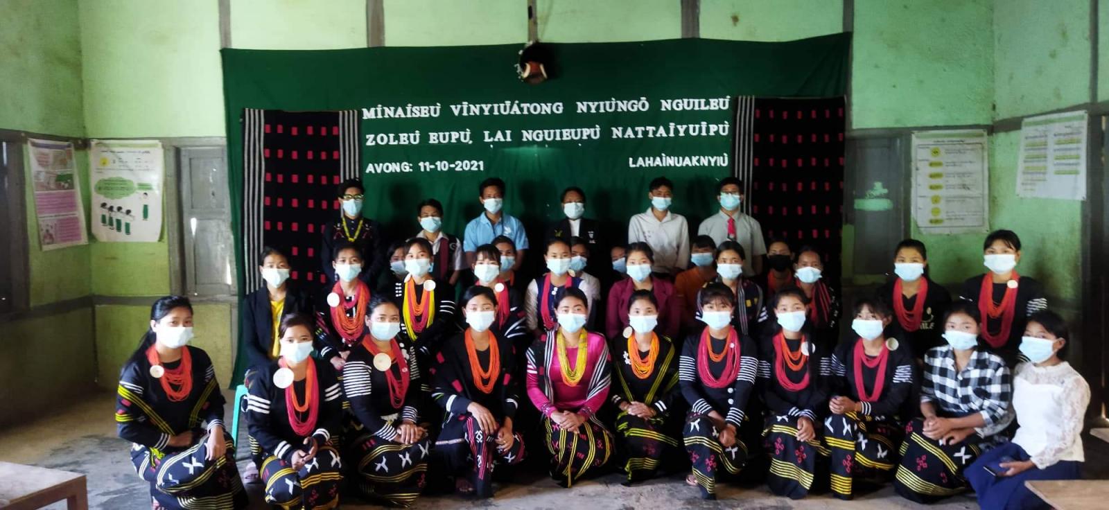 နာဂကိုယ်ပိုင်အုပ်ချုပ်ခွင့်ရဒေသ၊ လဟယ်မြို့၌ လိုင်းနောင် နာဂ စာပေသင်က
