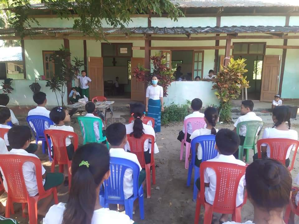 ငရုတ်ကောင်းမြို့၊ ရေကျော်ကျေးရွာအလယ်တန်းကျောင်း၌ အမျိုးသားအောင်ပွဲနေ့