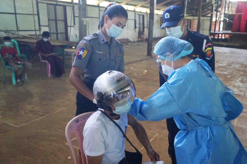 ငါန်းဇွန်မြို့နယ်တွင် ကိုဗစ် ၁၉ ရောဂါ ကာကွယ်ဆေး ဒုတိယအသုတ် ဒုတိယအကြိမ