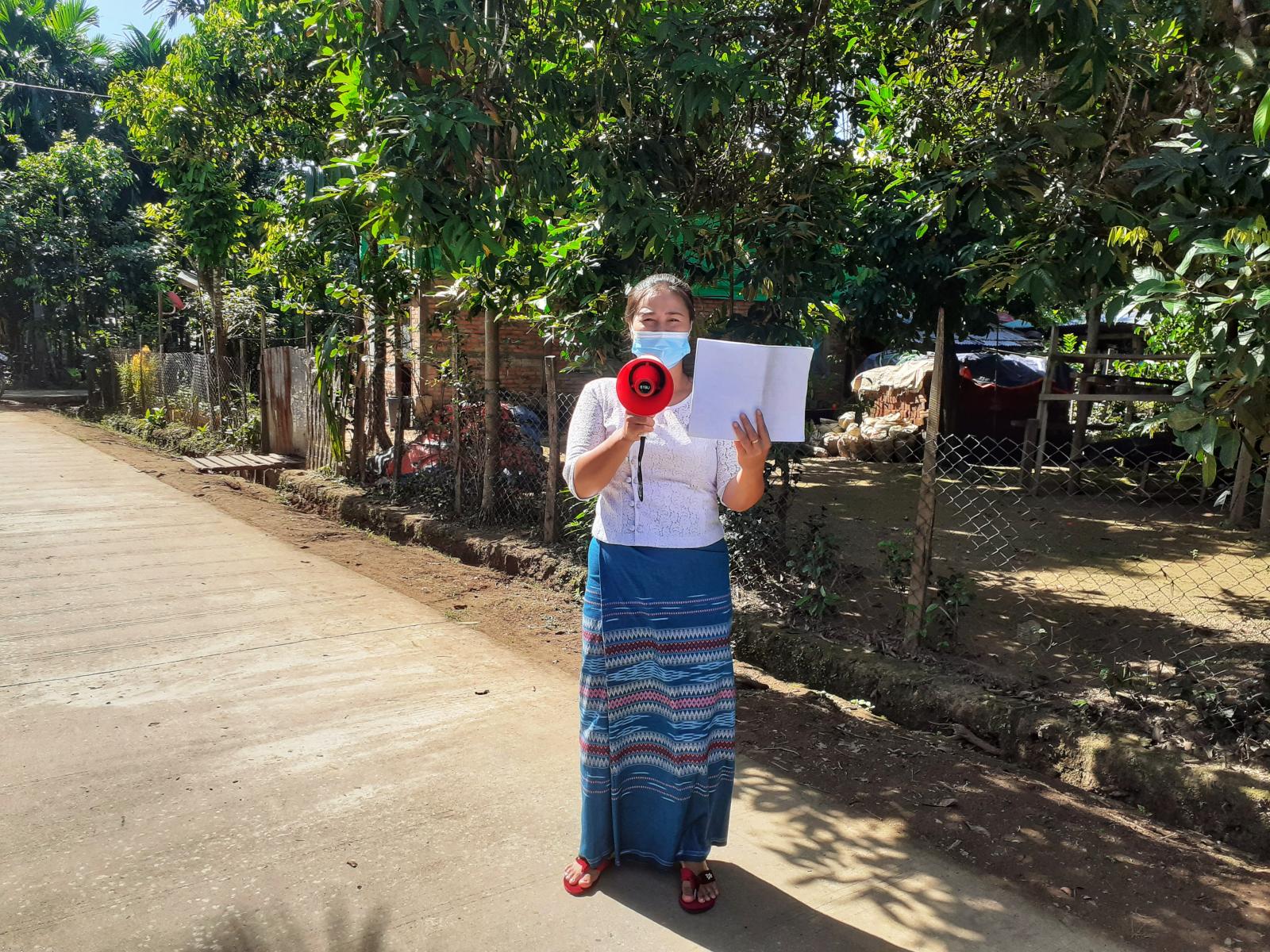ကျိုက်ဒုံမြို့၌ ကို ဗစ် ၁၉ ရောဂါကာကွယ်ထိန်းချုပ်နိုင်ရေး အသိပညာပေး န