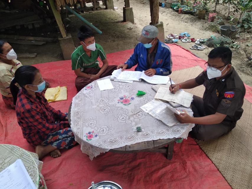 ဝါးခယ်မမြို့နယ်‌၊ အလမန်းတူးချောင်းကျေးရွာအုပ်စုတွင် ပန်းခင်းစီမံချက်ဖ