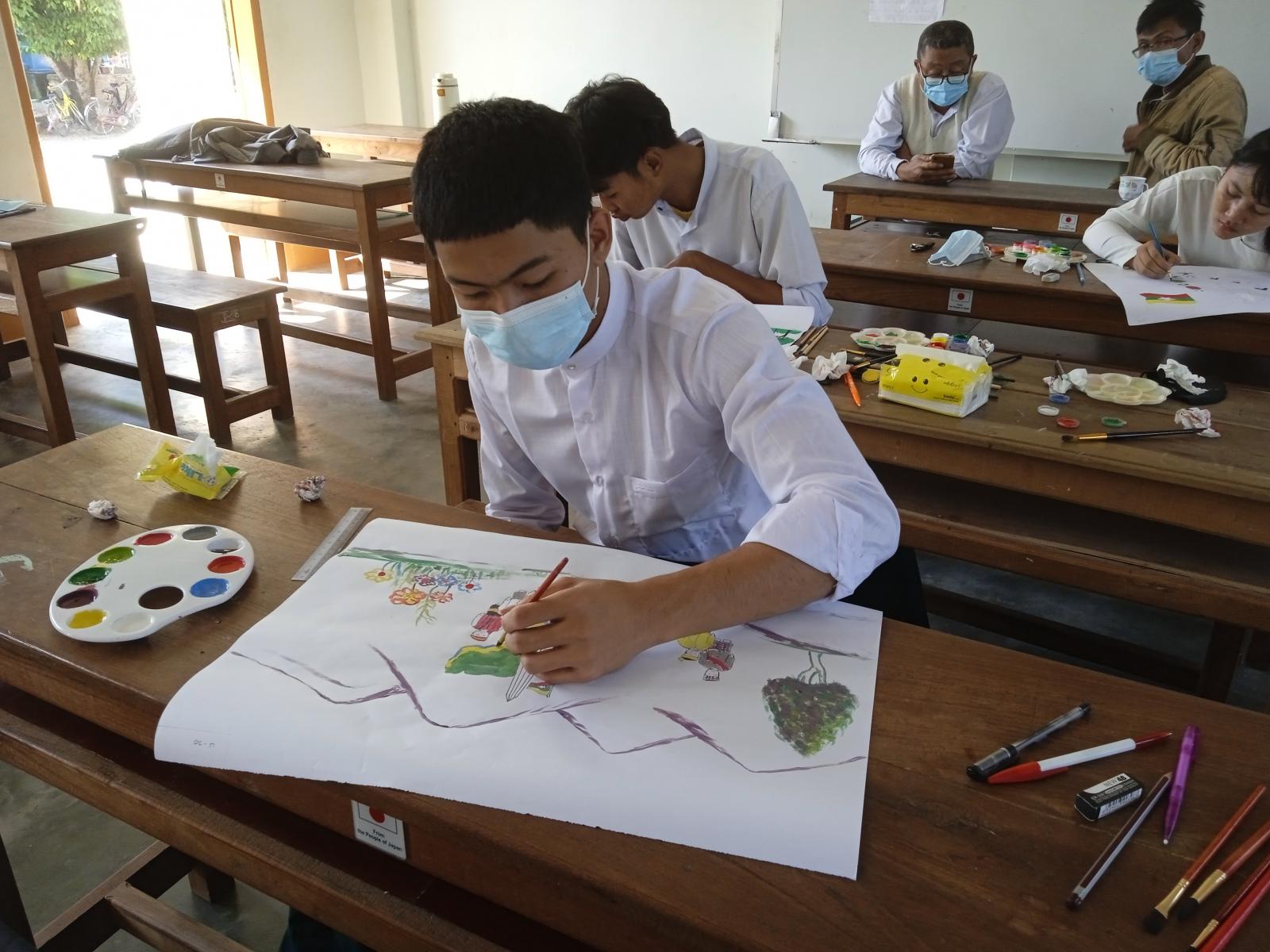 ပန်းတောင်းမြို့နယ် အ ထ က ကျောင်း၌ ၇၅ နှစ်မြောက် စိန်ရတုပြည်ထောင်စုနေ့ အကြို စာစီစာကုံး၊ ဆောင်းပ