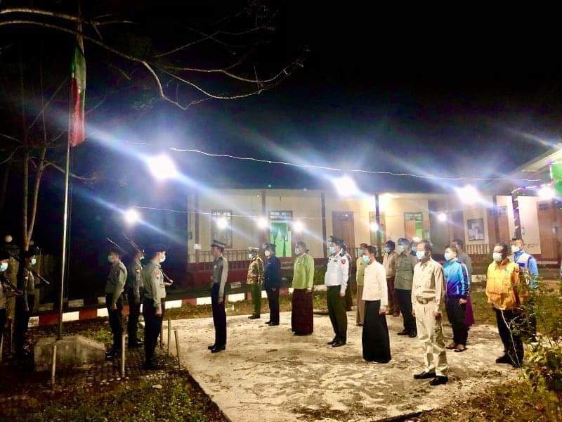 မချမ်းဘော့မြို့၌ ၇၄ နှစ်မြောက် လွတ်လပ်ရေးနေ့ နိုင်ငံ‌‌တော်အလံလွှင့်ထူခြင်း၊ နိုင်ငံ‌တော်အလံအ