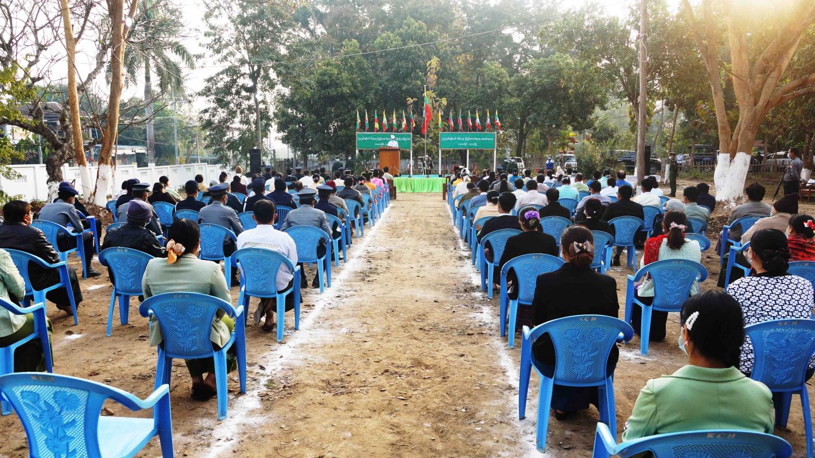 ကသာမြို့၌ ၇၅ နှစ်မြောက် စိန်ရတုပြည်ထောင်စုနေ့ နိုင်ငံတော်အလံတင် အခမ