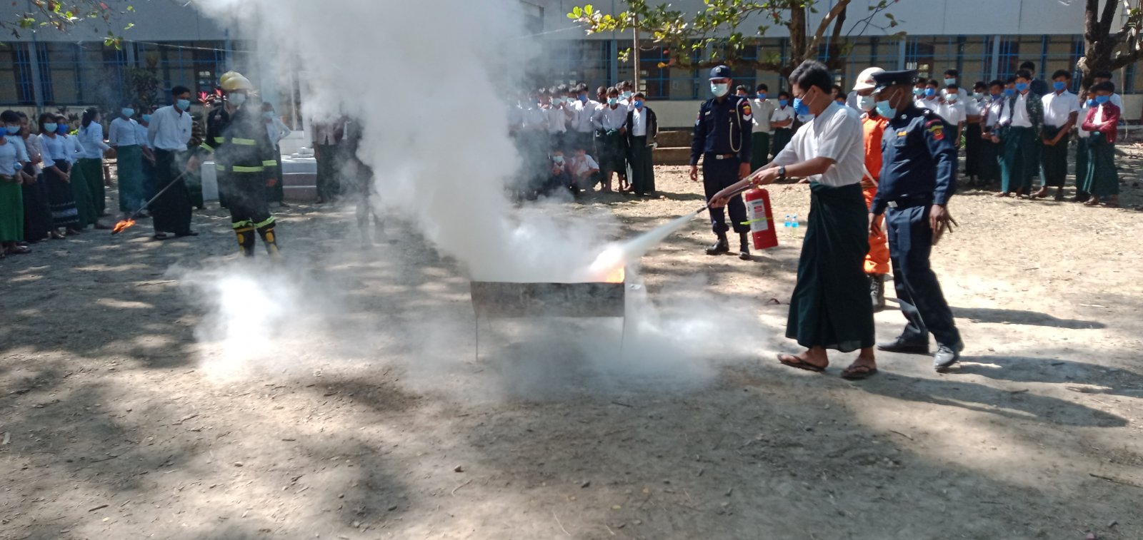 မြေပုံမြို့ ၌ စာသင်ကျောင်းအခြေပြု မီးဘေးအန္တရာယ်အသိပညာပေးဆောင်ရွက