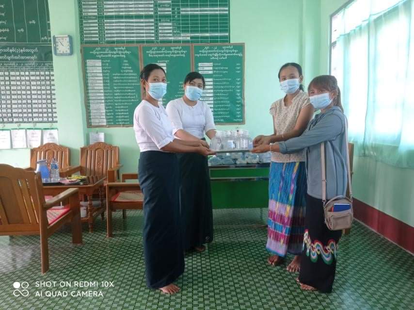 အိမ်မဲမြို့နယ်တွင် ကိုဗစ် ၁၉ ရောဂါကြိုတင်ကာကွယ်ရေးအတွက် အခြေခံပညာကျောင