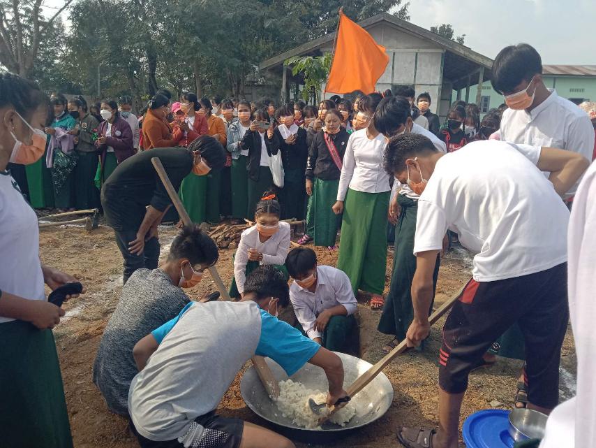 မိုင်းဆတ်မြို့၊ အ ထ ကကျောင်း၌ ၇၅ နှစ်မြောက်စိန်ရတုပြည်ထောင်စုနေ့အကြို