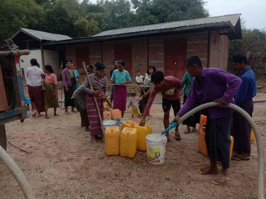 ရန်ကုန်မြို့ ဝေမျှခြင်းပရဟိတမိသားစုမှ သောက်သုံးရေရှားပါးသည့် စံပြကျေးရွာနှင့် မောက်စကုန်းတဲတိုက