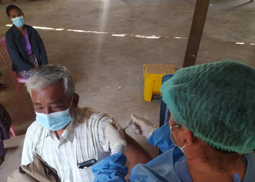 ကျောက်ပန်းတောင်းမြို့နယ်တွင် ကိုဗစ် ၁၉ ကာကွယ်ဆေးထိုးပေးနိုင်မှု ၁၉၄၀၀ဝ ဦး ခုနှစ်ရာခုနှစ်ဆယ