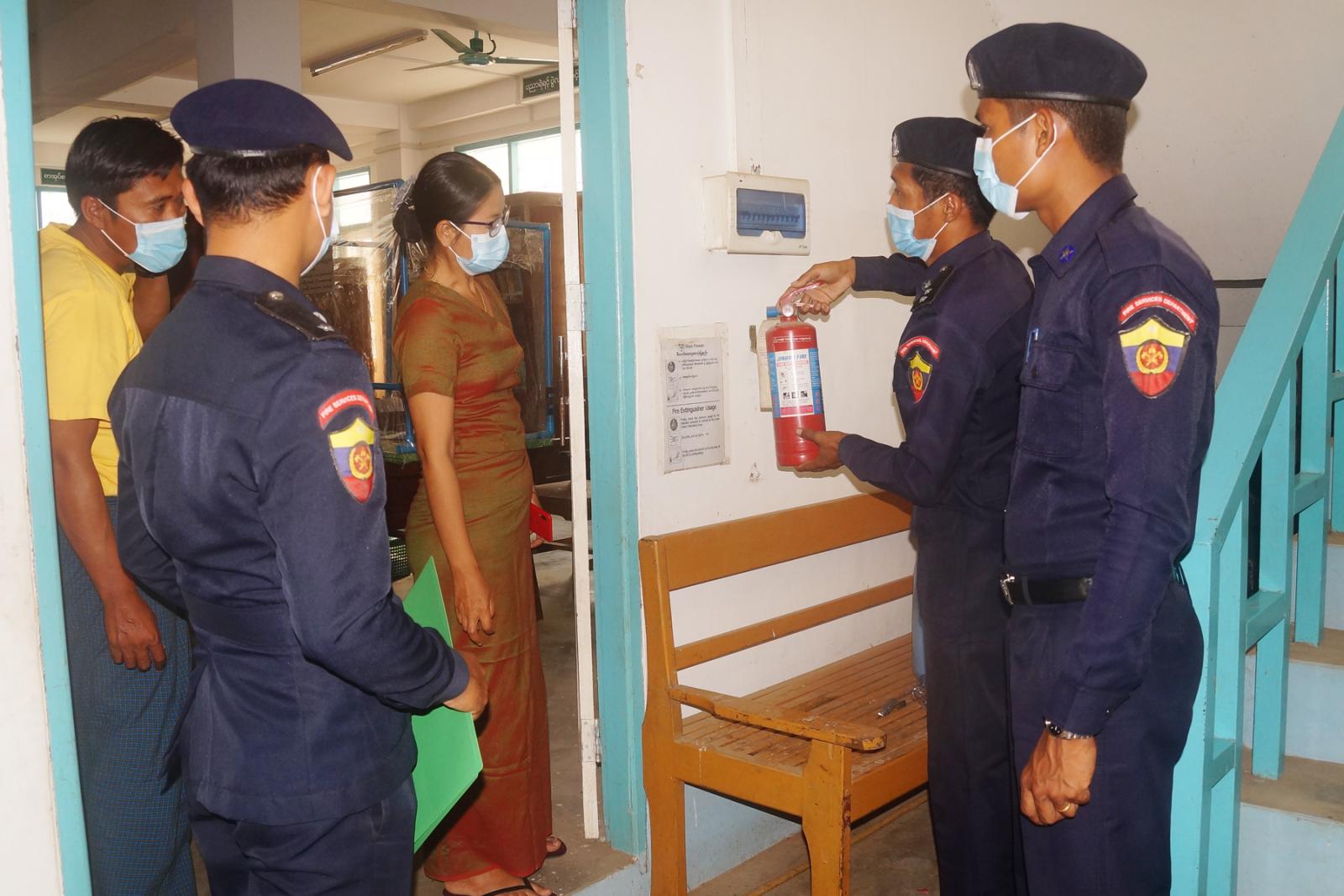 တပ်ကုန်းမြို့၌ ပူ ပြင်း ခြောက်သွေ့ရာသီတွင် ဌာနဆိုင်ရာရုံးများအား မီးလောင်၊ မီးလန့်မှုမရှိစေရေးန