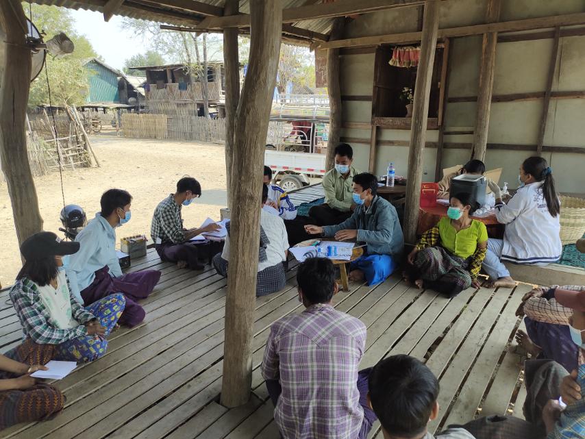 ငဖဲမြို့နယ်အတွင်းရှိ ကျေးရွာများမှ ပြည်သူများအား ကိုဗစ် ၁၉ရောဂါ ကာကွယ