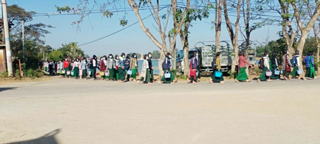 ပင်းတယမြို့နယ်၌ ၂၀၂၁ ၂၀၂၂ ပညာသင်နှစ်အတန်းတင်စာမေးပွဲ ကျောင်းသား၊ ကျောင