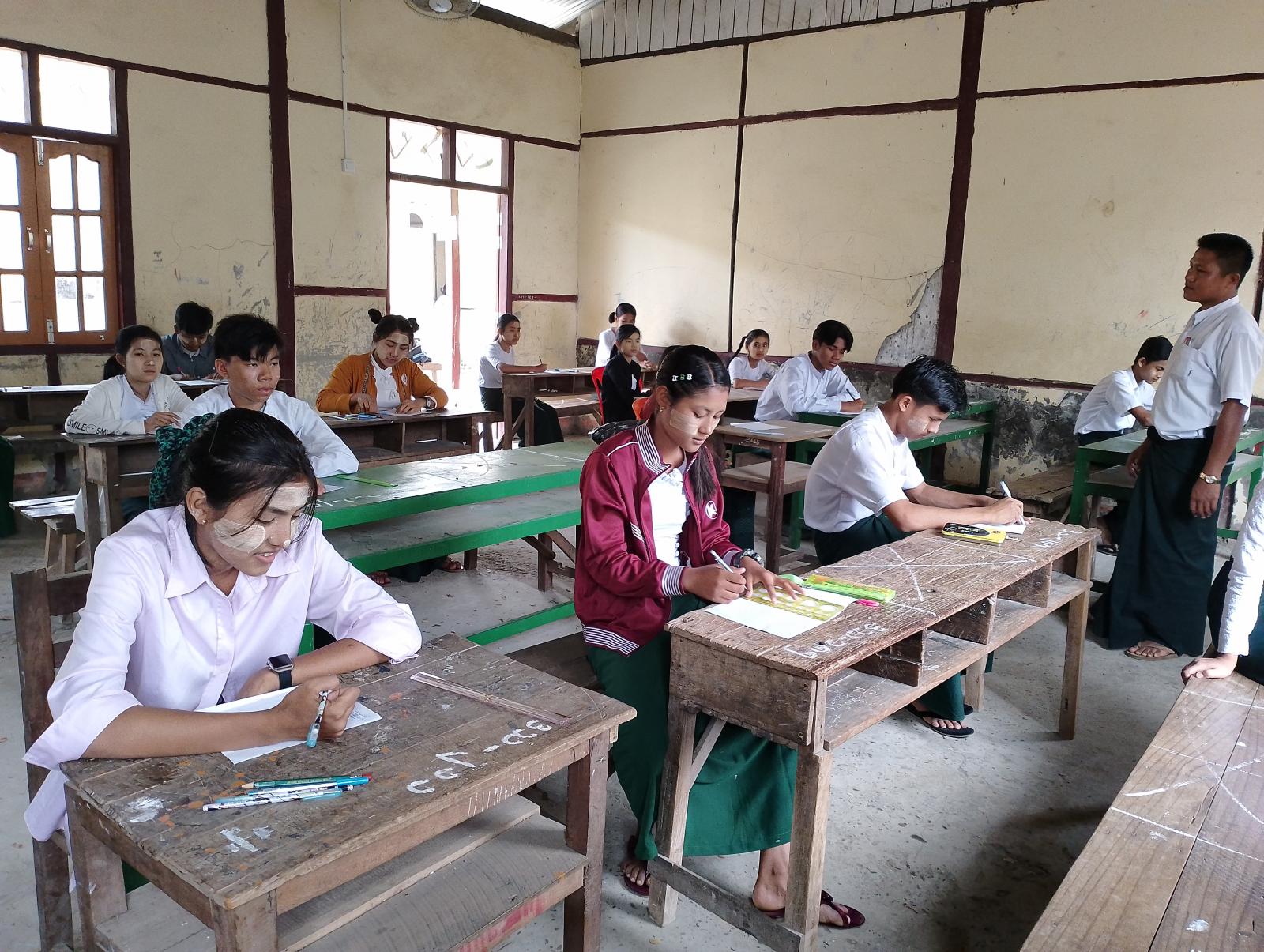 ပုဏ္ဏားကျွန်းမြို့နယ်အတွင်းရှိ အခြေခံပညာကျောင်းများ၌ ကျောင်းတွင်းစာမေးပွဲကို ကျောင်းသား၊ ကျောင