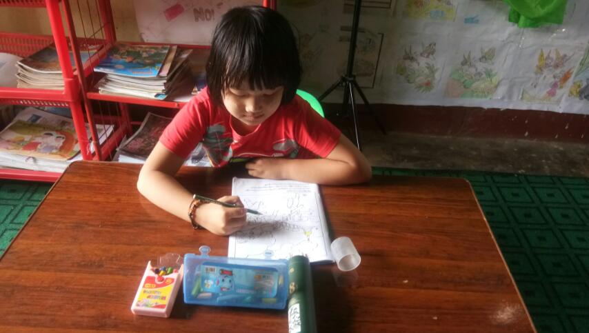 နောင်ချိုမြို့နယ် ကလေးစာဖတ်ခန်းသို့ ကျောင်းပိတ်ရက်ကာလအတွင်းကလေးများ