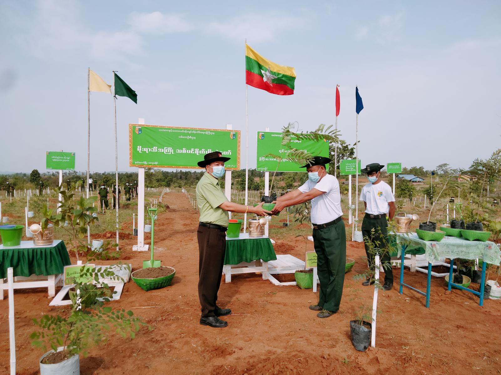 နတ်မောက်မြို့နယ်တွင် ၂၀၂၂ခုနှစ် ၊ မိုးရာသီအကြို သစ်ပင်စိုက်ပျိုးပွဲကျင