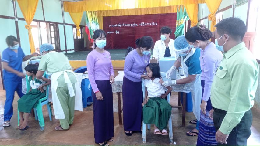 မိုးနဲမြို့နယ်၌ အသက် ၅ နှစ်မှ အသက် ၁၂ နှစ်အတွင်းရှိ ကျောင်းသား ကျောင